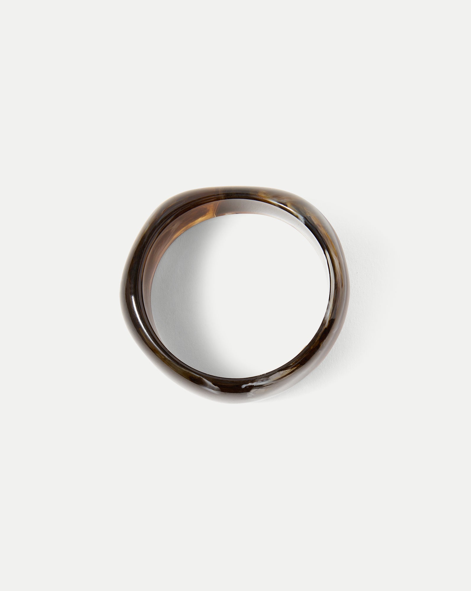 Marbled Resin Bangle in Dark Grotto | Veronica Beard