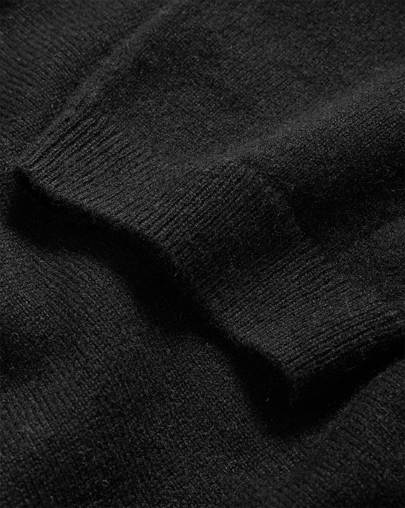 Shana Cashmere Half Sleeve Sweater in Black | Veronica Beard