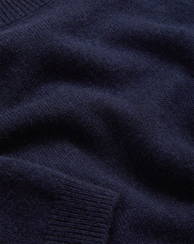 Shana Cashmere Half Sleeve Sweater in Navy | Veronica Beard
