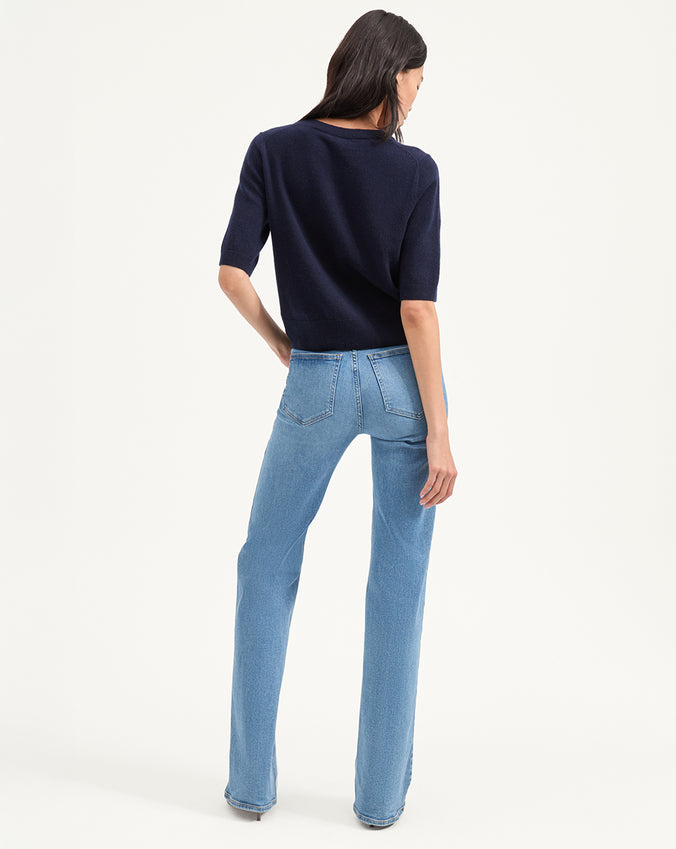 Shana Cashmere Sweater in Navy | Veronica Beard