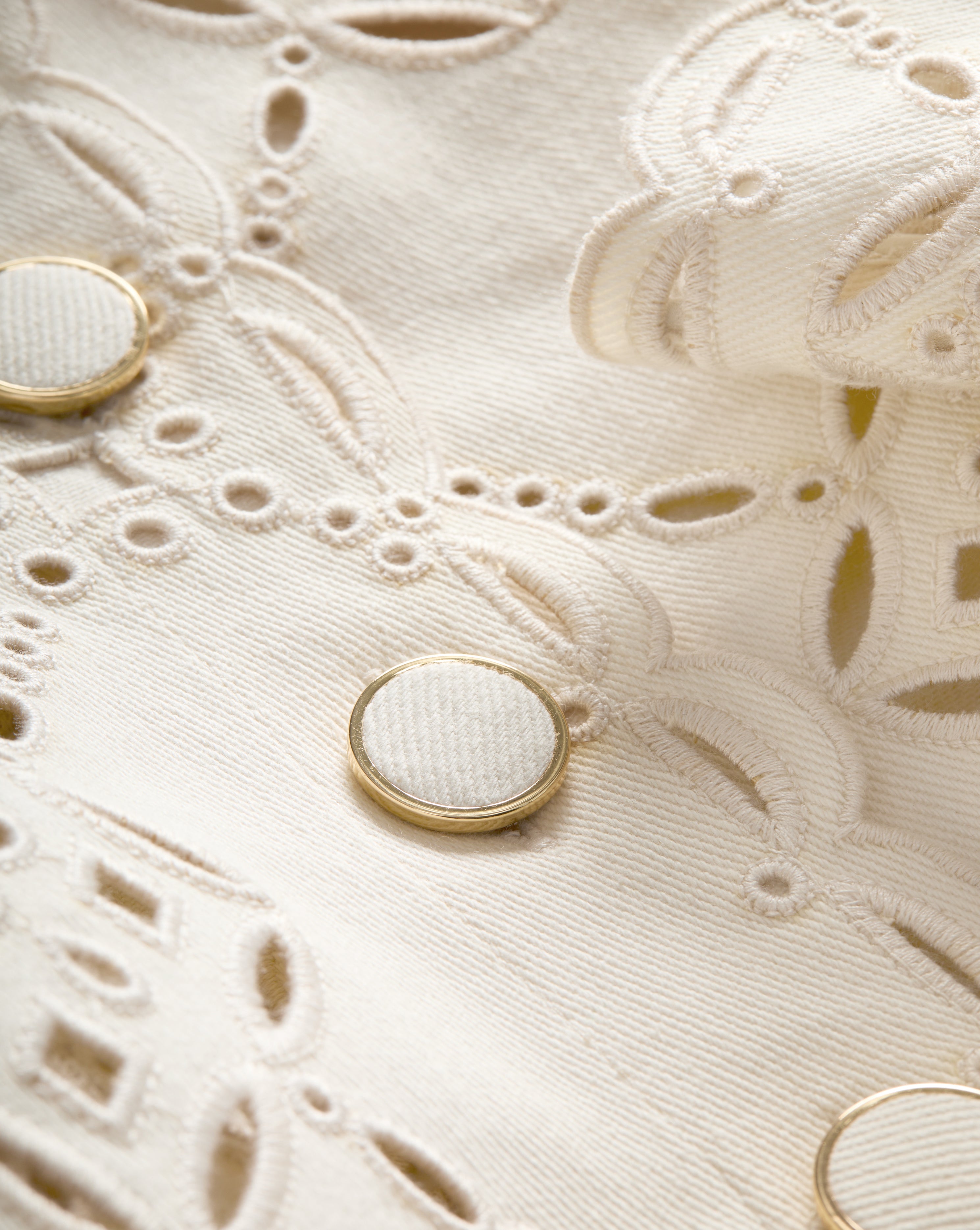 Adelaide Eyelet Jacket in White | Veronica Beard