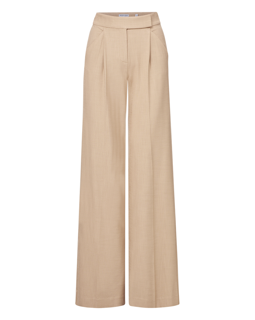Marbeau Trouser Pant in Stone Khaki | Veronica Beard