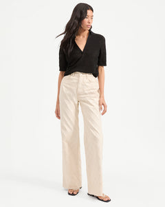 Issa Knit Polo in Black | Veronica Beard