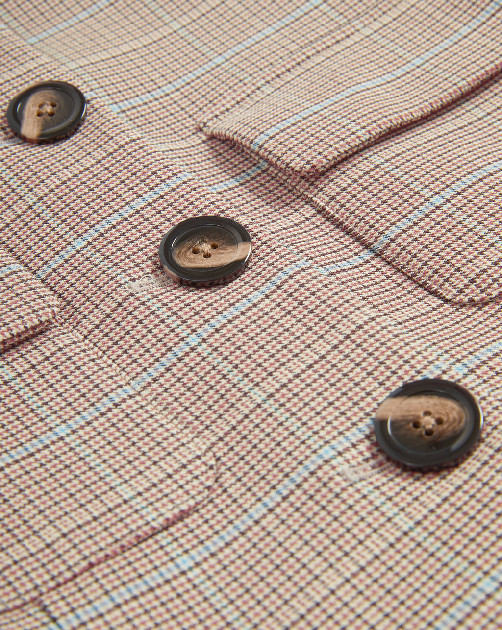 Orrin Slim Plaid Blazer Jacket in Brown & Blue Plaid | Veronica Beard