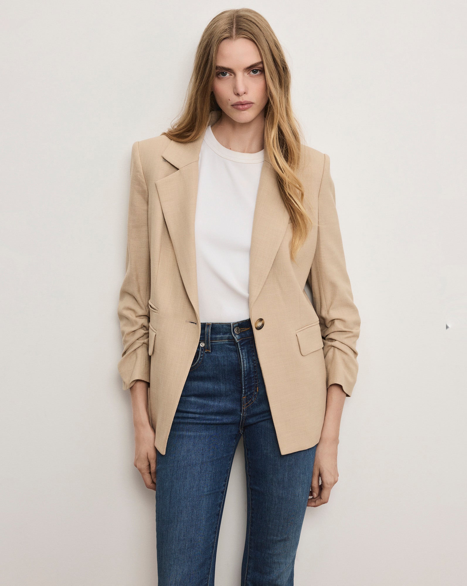 Battista Dickey Jacket in Stone Khaki | Veronica Beard