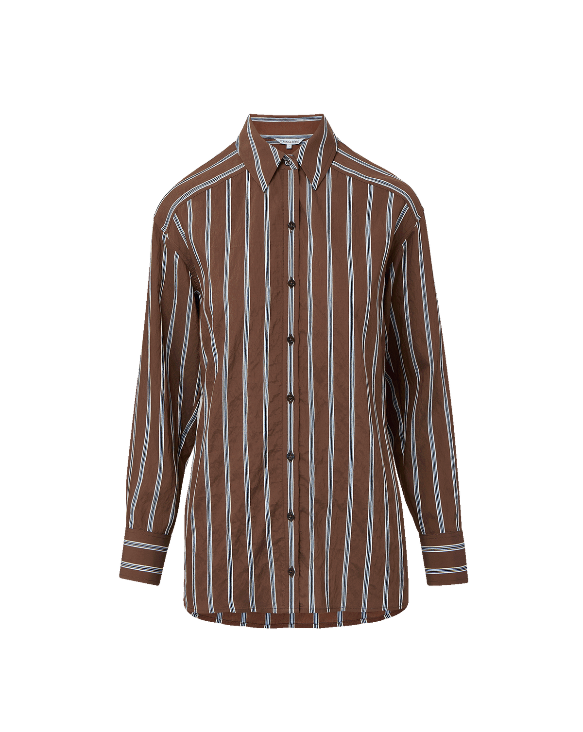 Lloyd Button-Down Shirt in Dark Mocha | Veronica Beard