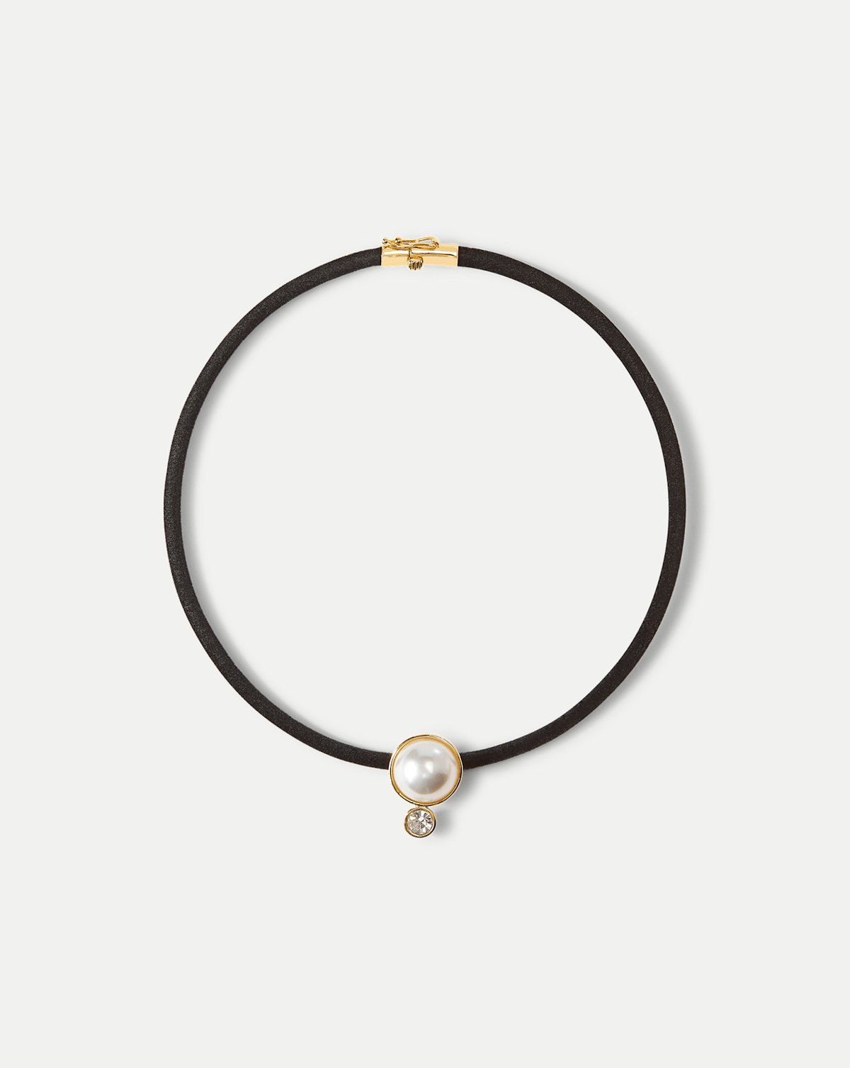 Pearl Pendant Cord Necklace in Pearl/Black | Veronica Beard