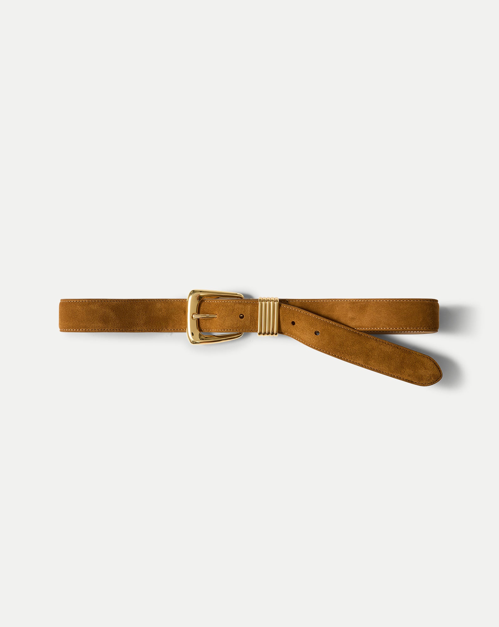 Arch Suede Belt in Tan | Veronica Beard