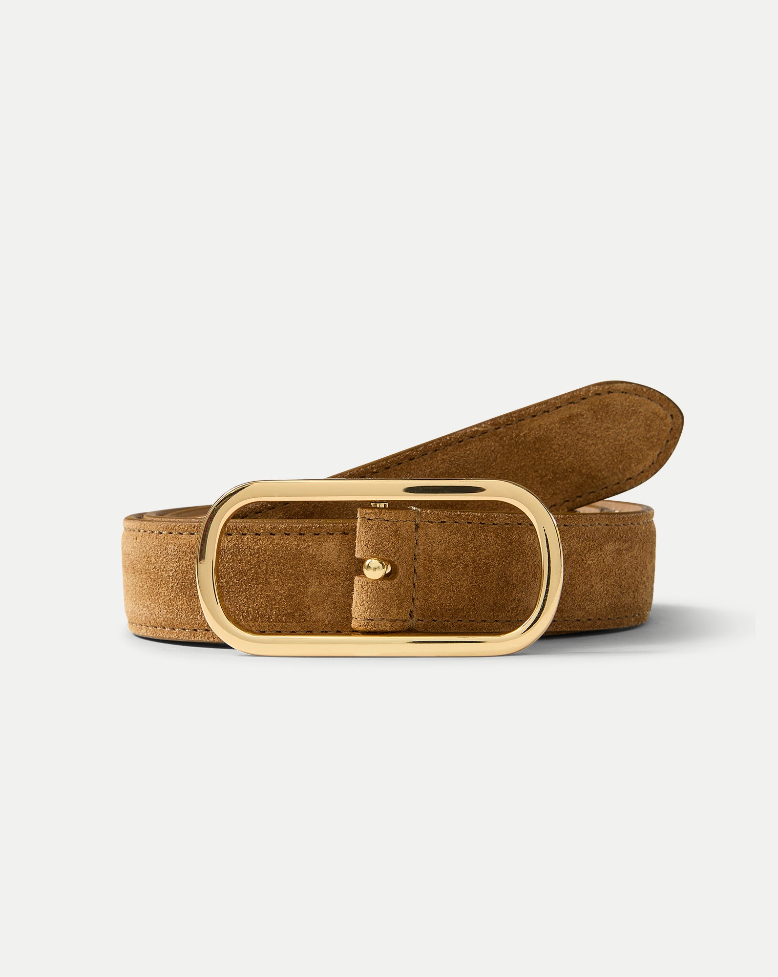 Loop Suede Belt in Tan | Veronica Beard