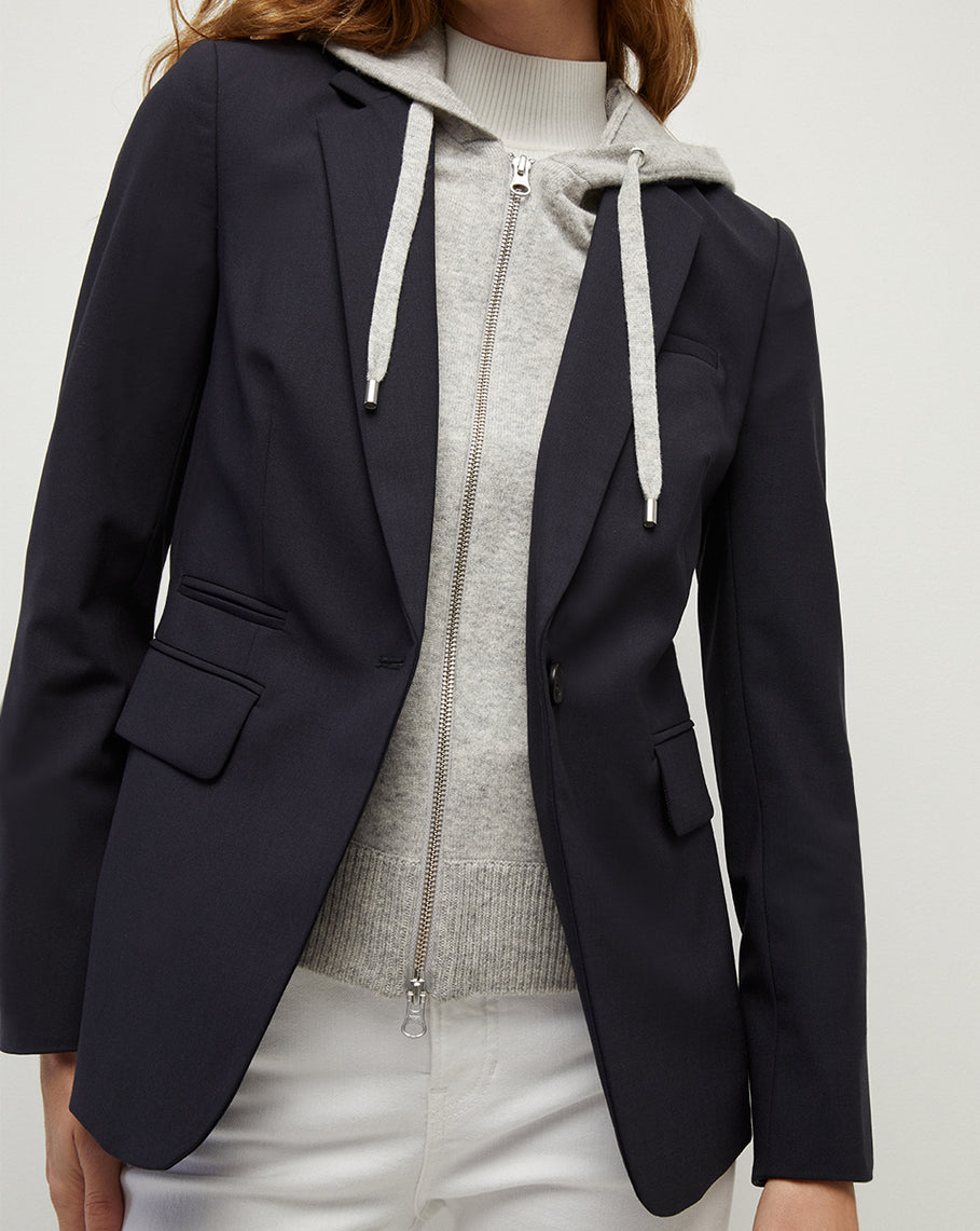 Cashmere Hoodie Dickey | Veronica Beard
