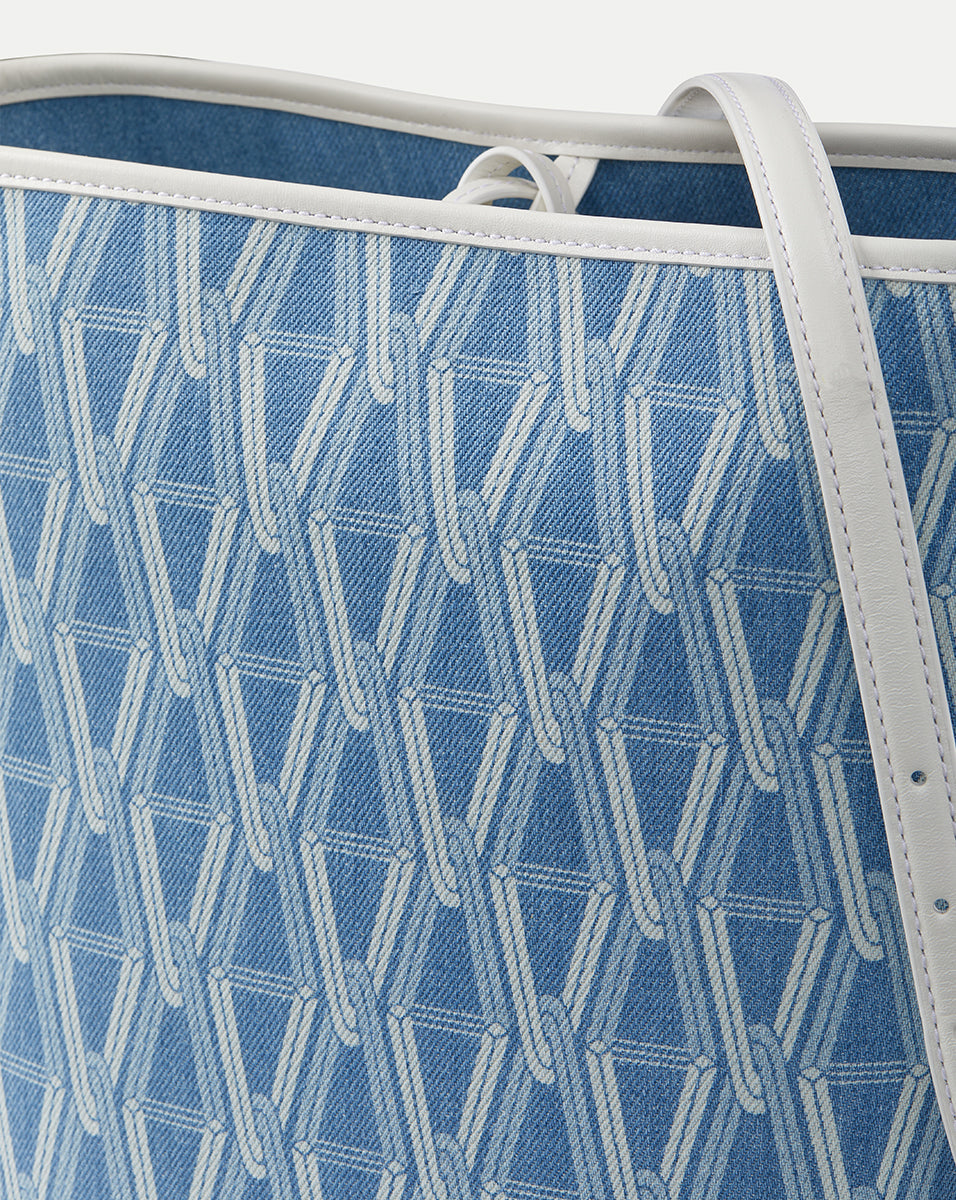 Large V-Link Bucket Bag in Indigo Multi | Veronica Beard