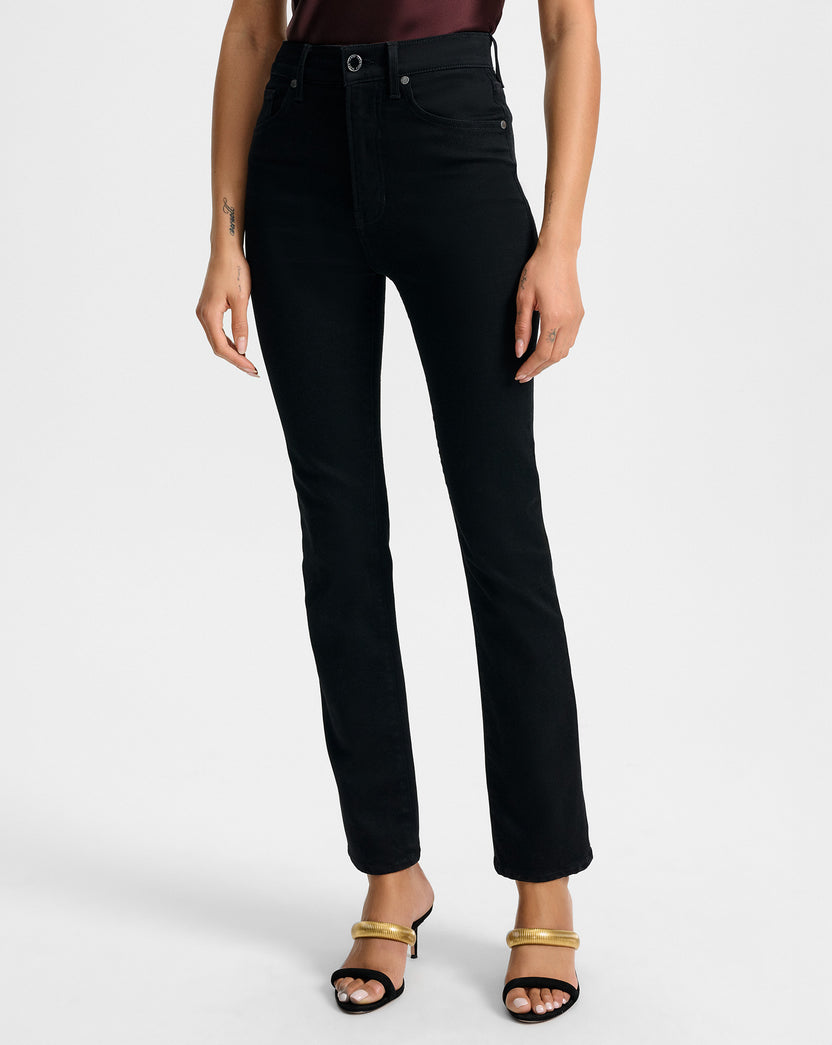 Lydia Ultra-Slim Jean in Black | Veronica Beard