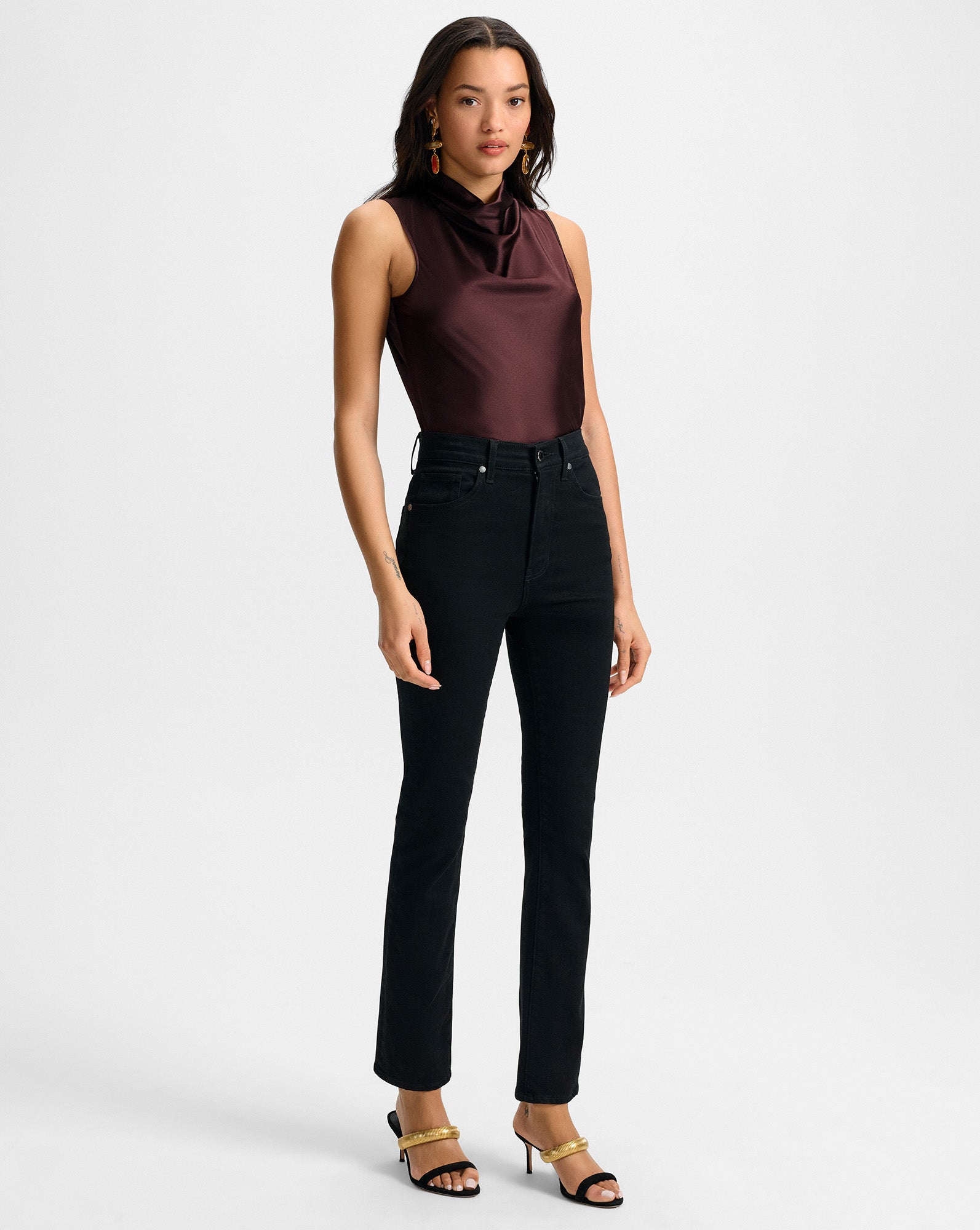 Lydia Ultra-Slim Jean in Black | Veronica Beard