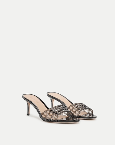 Tia Jelly Sandal in Smoke/Black | Veronica Beard