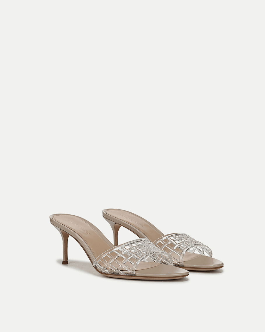 Tia Jelly Sandal in Clear/Sand | Veronica Beard