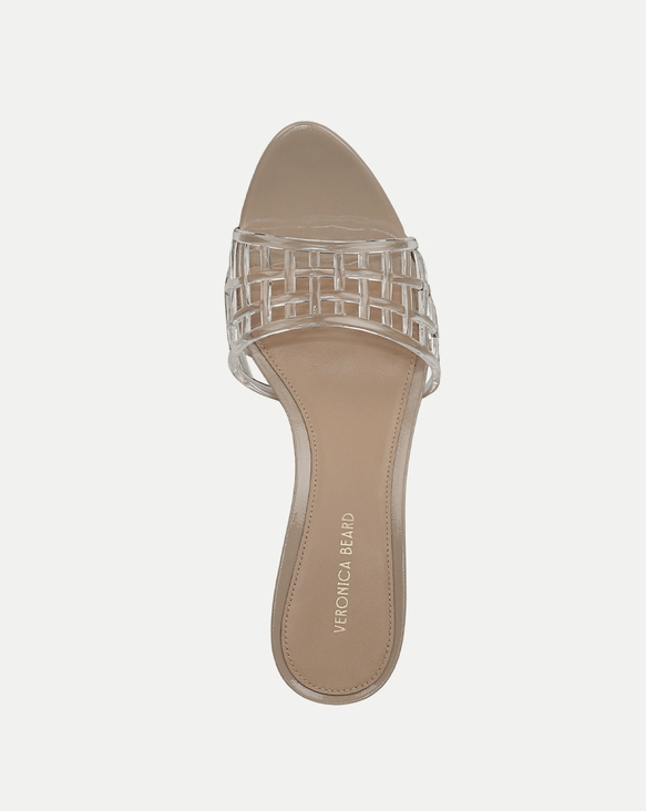 Tia Jelly Sandal in Clear/Sand | Veronica Beard