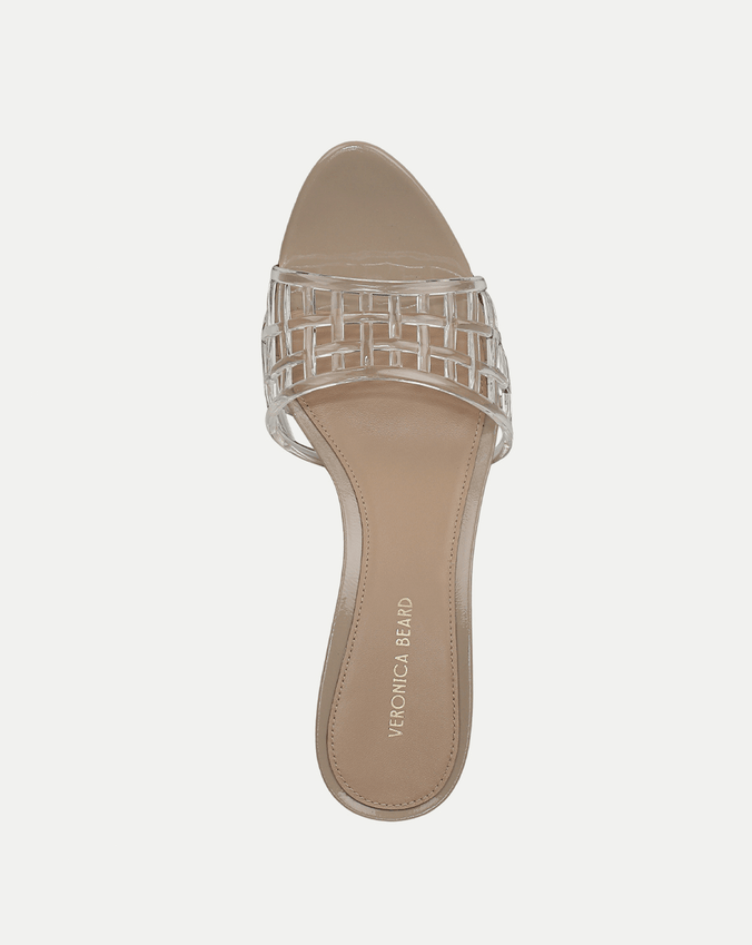 Tia Jelly Sandal in Clear/Sand | Veronica Beard