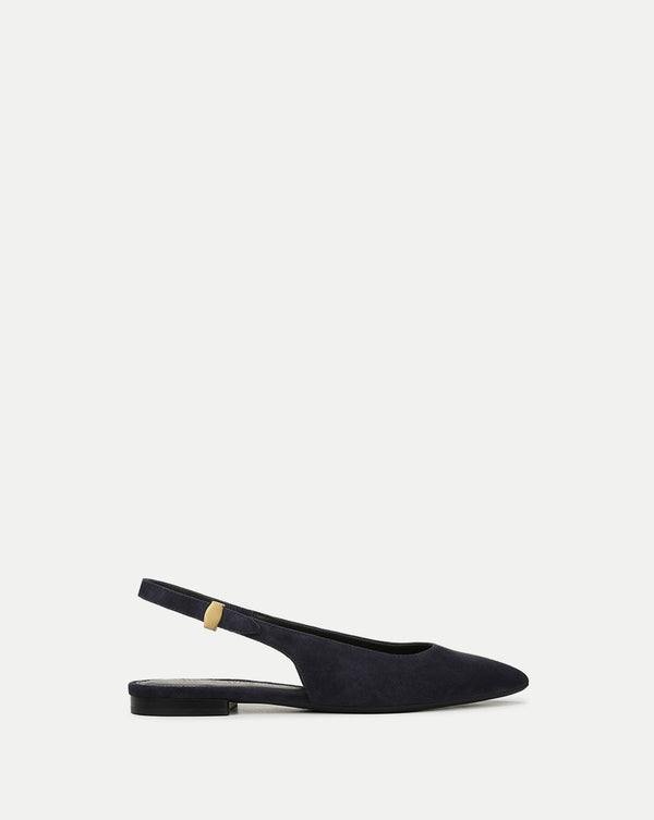 Shina Slingback Flat in Navy | Veronica Beard