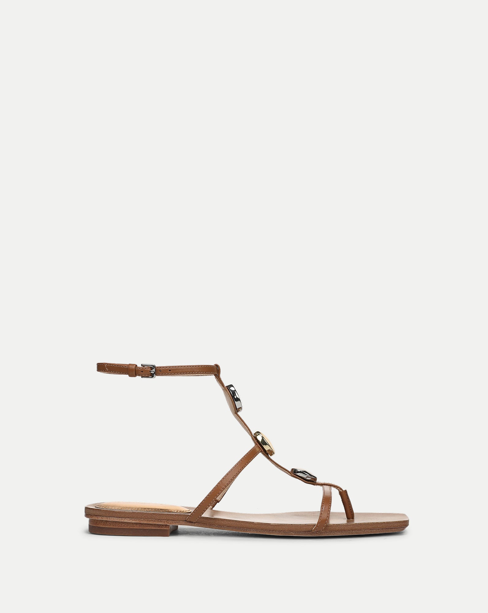 Alba Stone Embellished Sandal in Tan Hazelwood | Veronica Beard