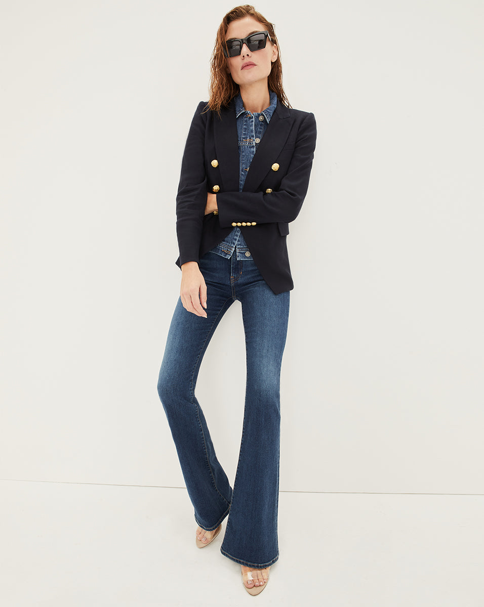 Miller Linen Dickey Jacket + Slate Dickey Set | Veronica Beard